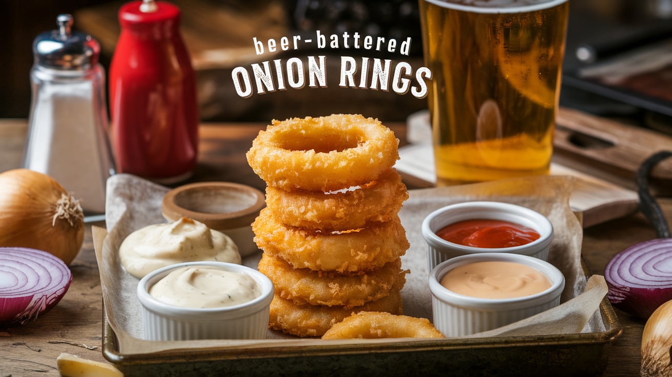 Beer-Battered Onion Rings: Crispy, Light, and Fried With Beer-Bubbled ...